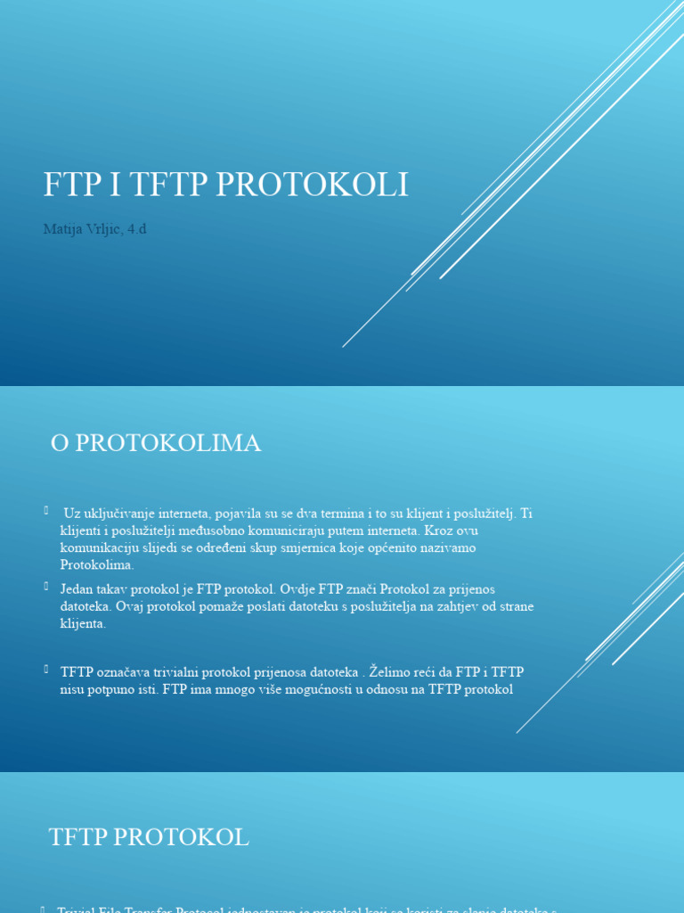 FTP I TFTP Protokoli | PDF