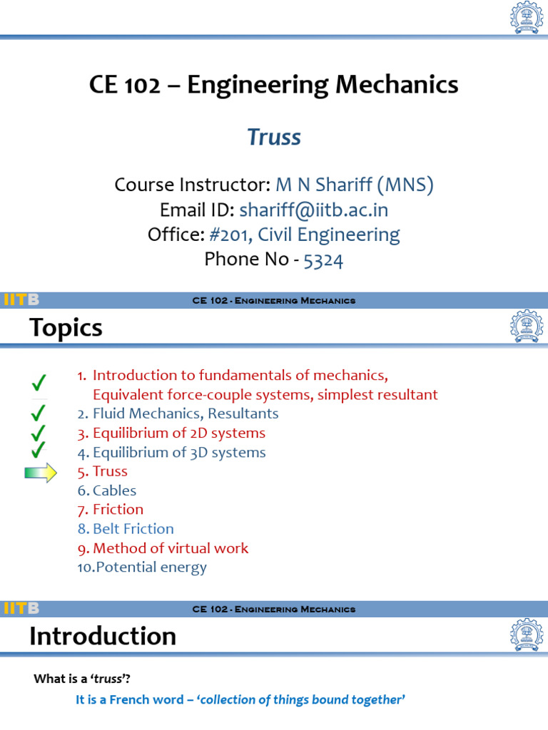 EM - Trusses - 1 | PDF | Truss | Force
