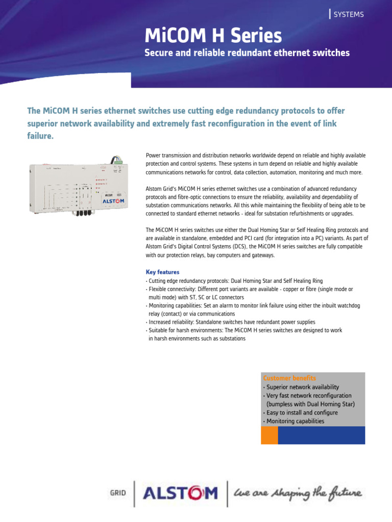 MiCOM H Series Brochure GB | Download Free PDF | Network Switch ...