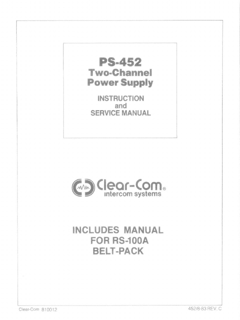 Manual PL ps452 | PDF