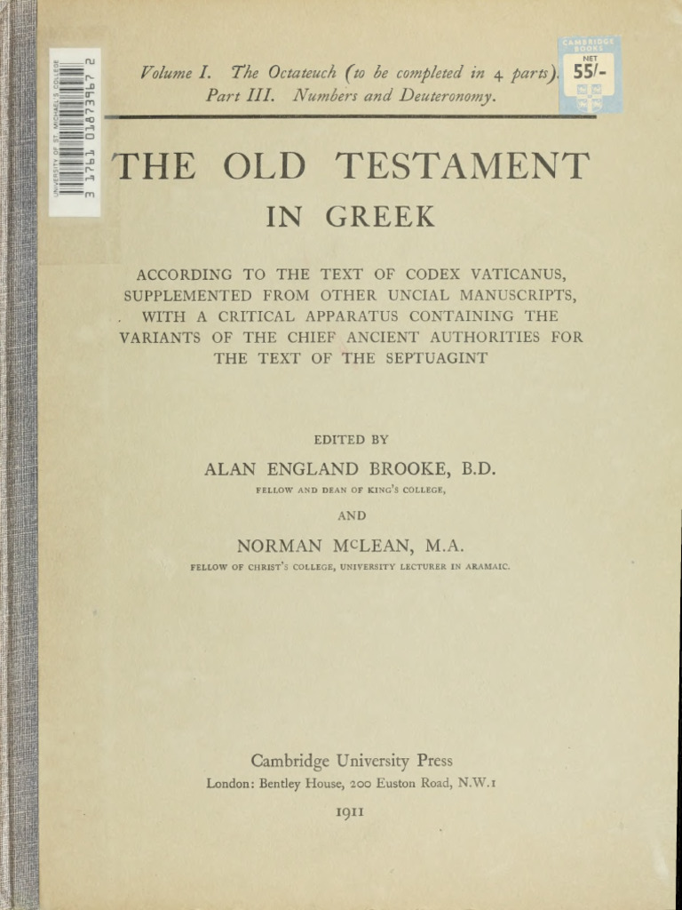 Codex Vaticanus (Greek Manuscript) | PDF | Ancient Literature ...