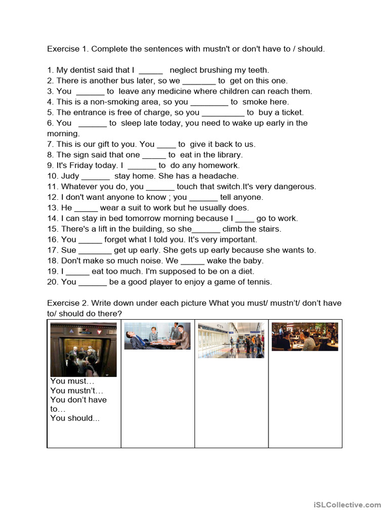 Modal Verbs Must Have To Should | PDF | Wellness | Lifestyle