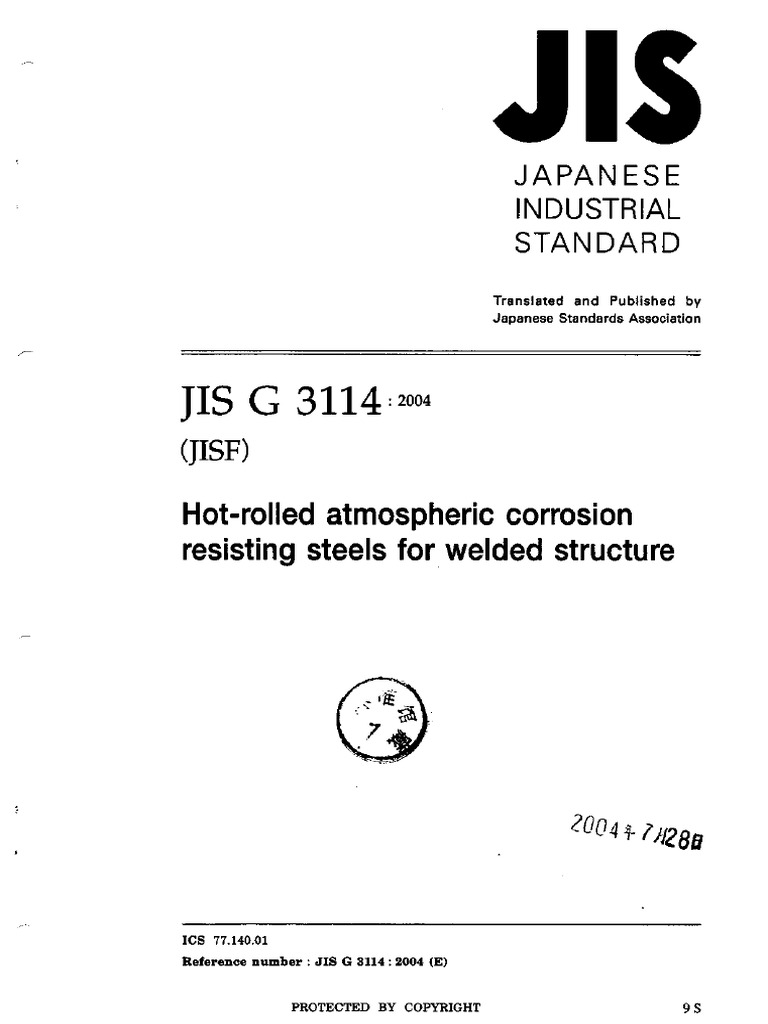 Jis G3114 | PDF