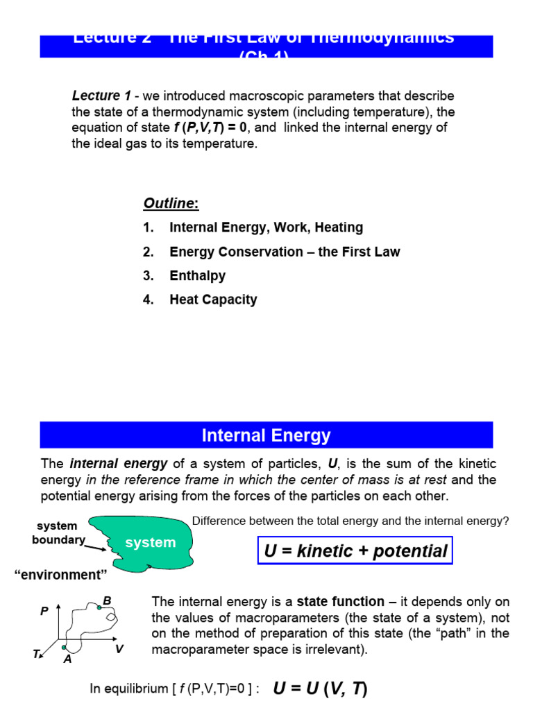 Lecture 2 | PDF | Gases | Heat