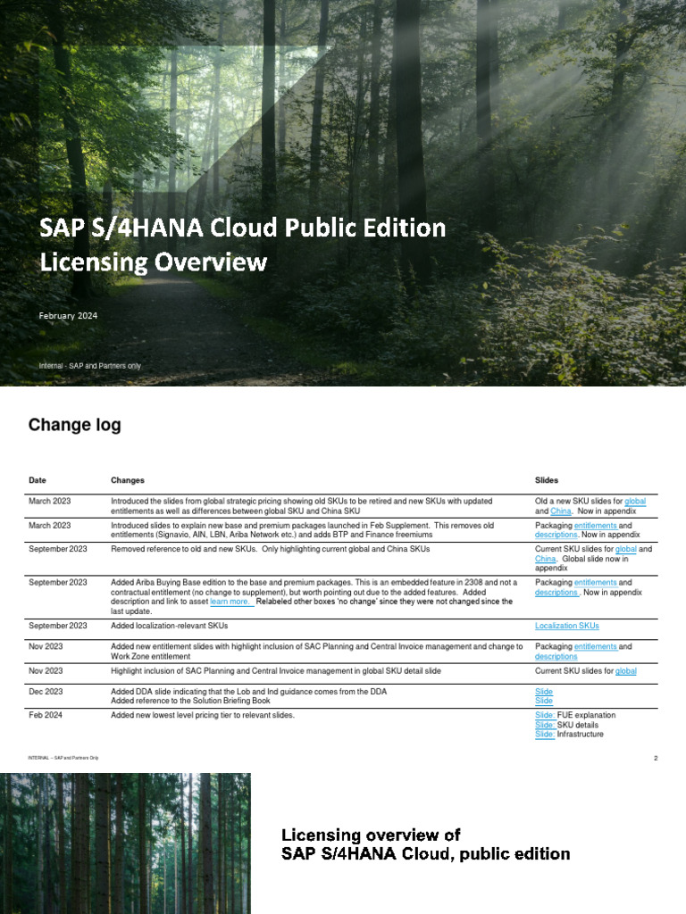 S4HANA PublicCloud Licensing 02-2024 | PDF | Cloud Computing | Information Technology