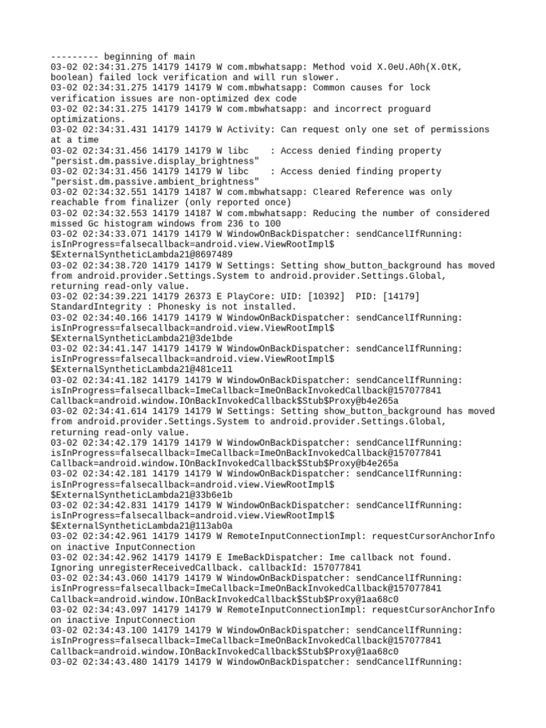 Logcat | PDF | Android (Operating System) | Java (Programming Language)