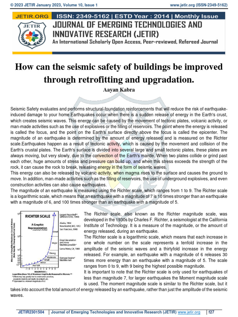 Enhancing Building Seismic Safety Pdf Earthquakes Moment