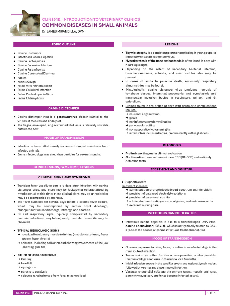 (CLIN101B) - Common Diseases | PDF | Infection | Pneumonia