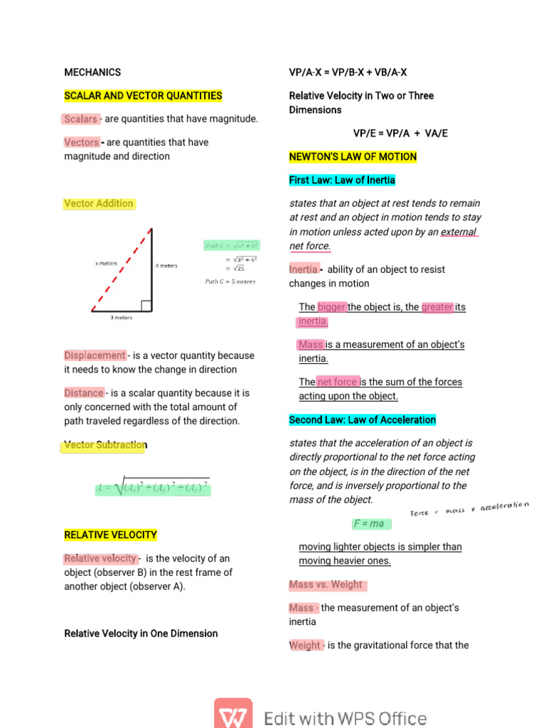 Physics Nmat Reviewer | PDF | Waves | Heat