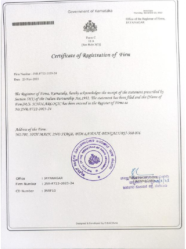 Certificate of Registration | PDF