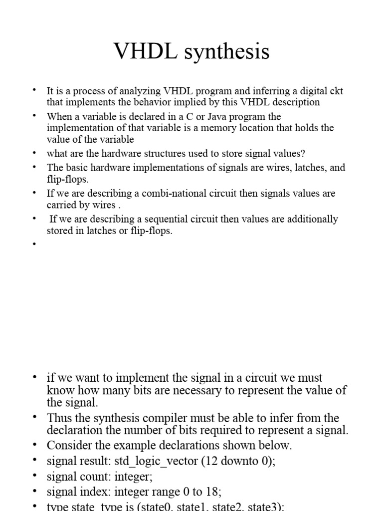 Synthesis Hints | PDF | Vhdl | Software Engineering
