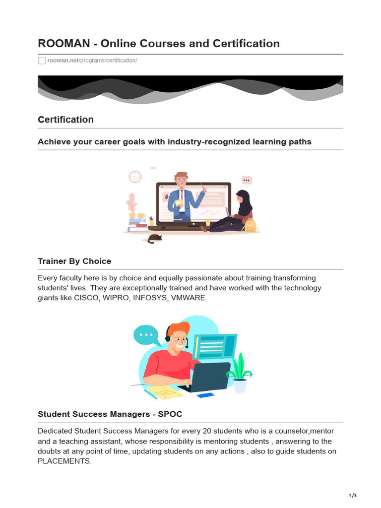 ROOMAN - Online Courses and Certification | PDF | Educational ...