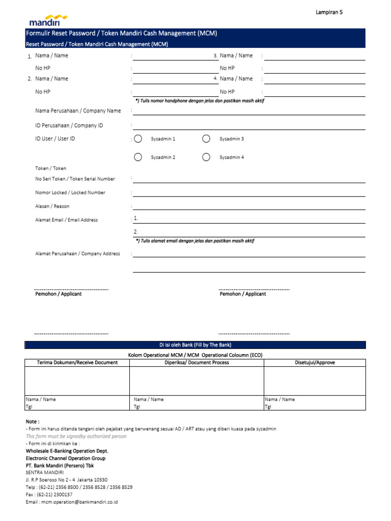New - Form Reset Token & Sysadmin | PDF | Pengelolaan Keuangan & Uang