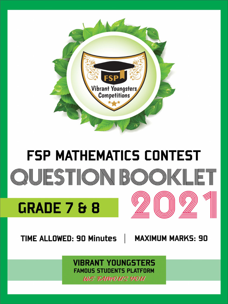 Grade 7 8 Math Contest 2021 | PDF | Neptune | Planets