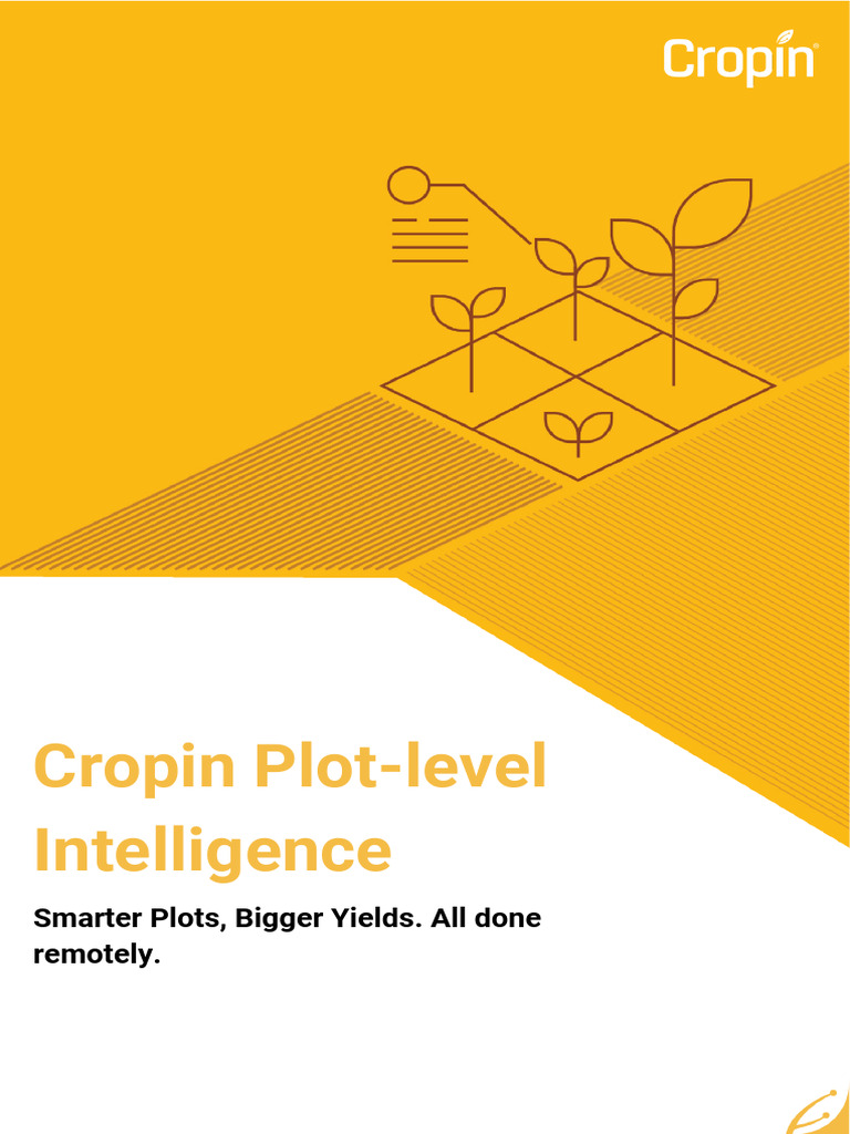 Cropin Plotlevel Intelligence Product Guide | PDF | Agriculture | Sustainable Agriculture