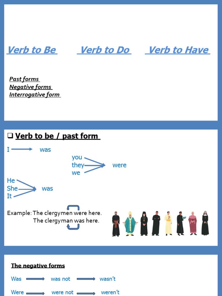Simple Past Forms of Be, Do, Have | PDF