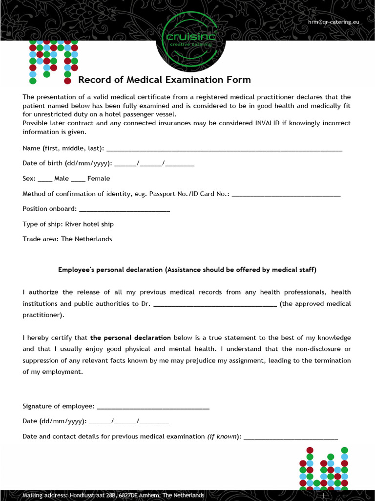 2024 Medical Examination Form | PDF | Epilepsy | Physical Examination