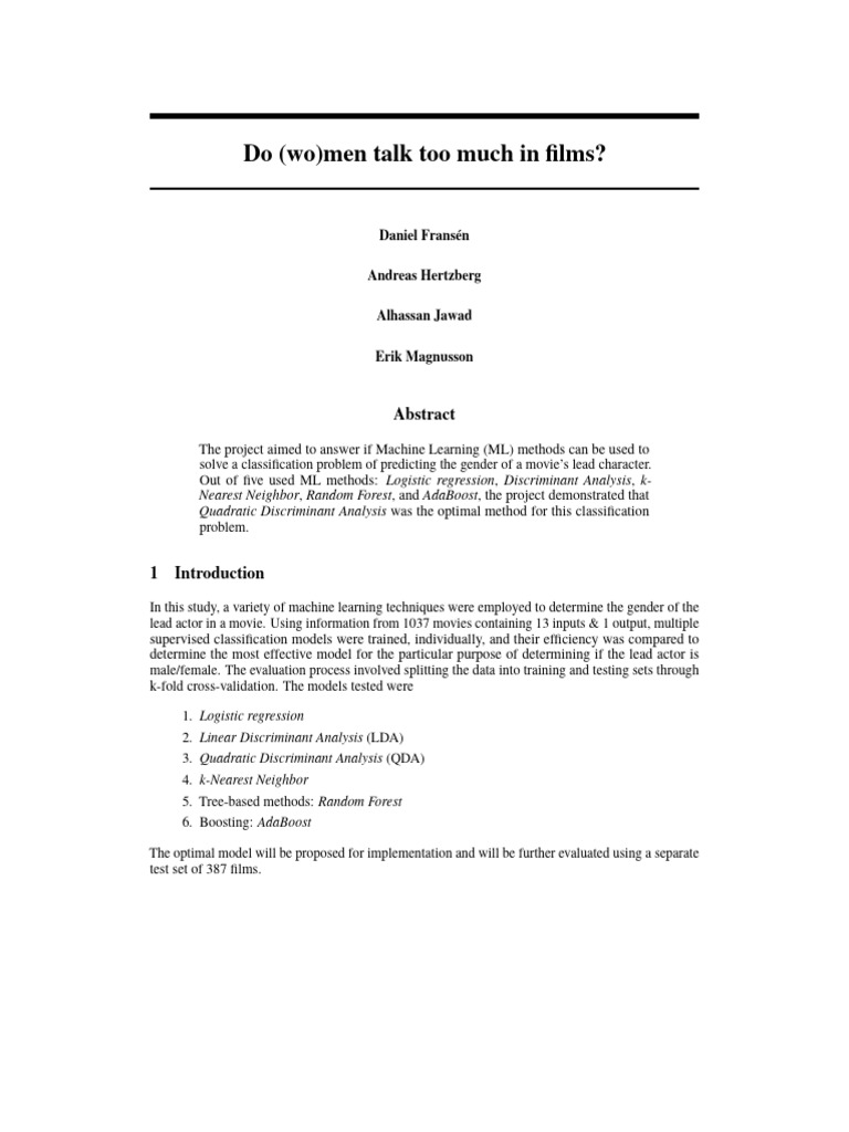 Statistical Machine Learning | PDF | Logistic Regression | Cross ... Statistical Machine Learning | PDF | Logistic Regression | Cross ...
