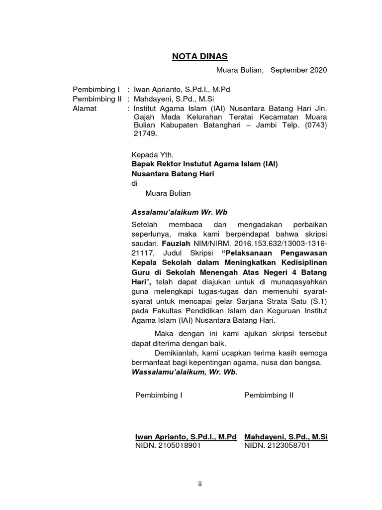 Nota Dinas | PDF