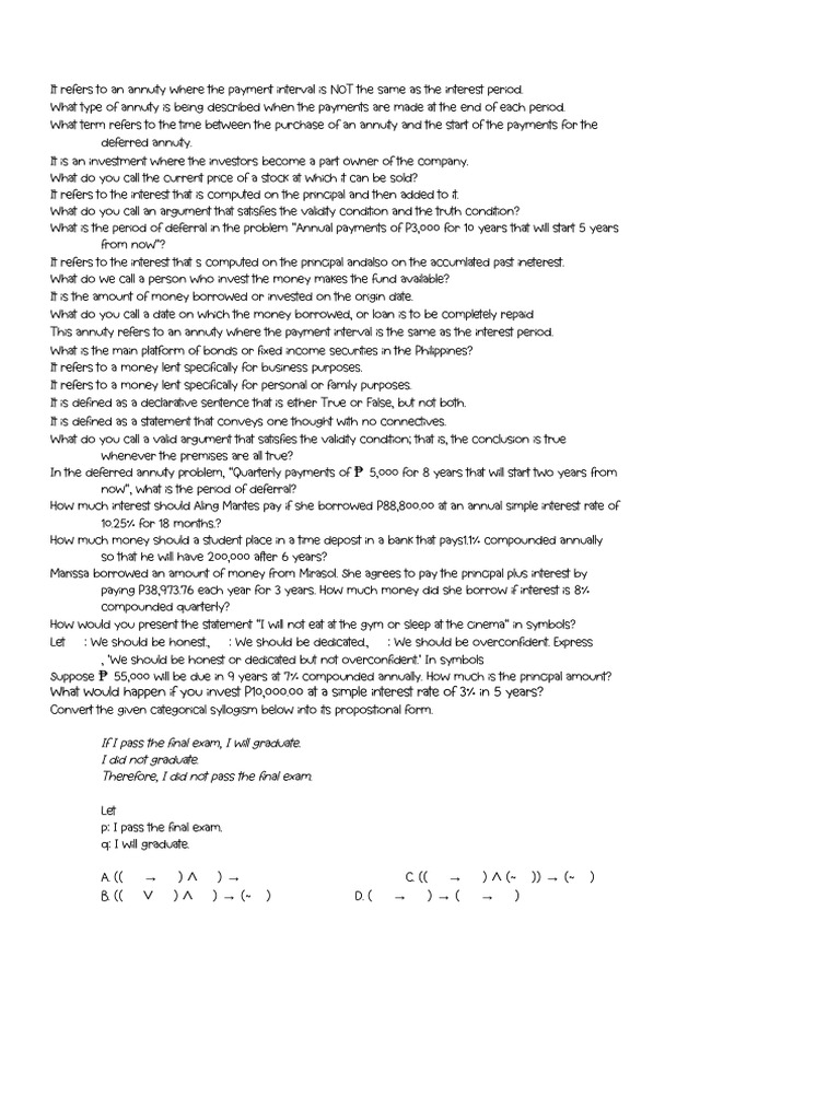 Reviewer Gen Math 1 | PDF