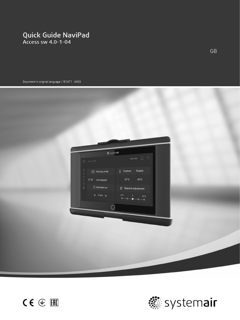 Quickguide Navipad 151671 A003 en | PDF