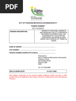 Vendor Forms Application - City of Tshwane Metropolitan Municipality ...