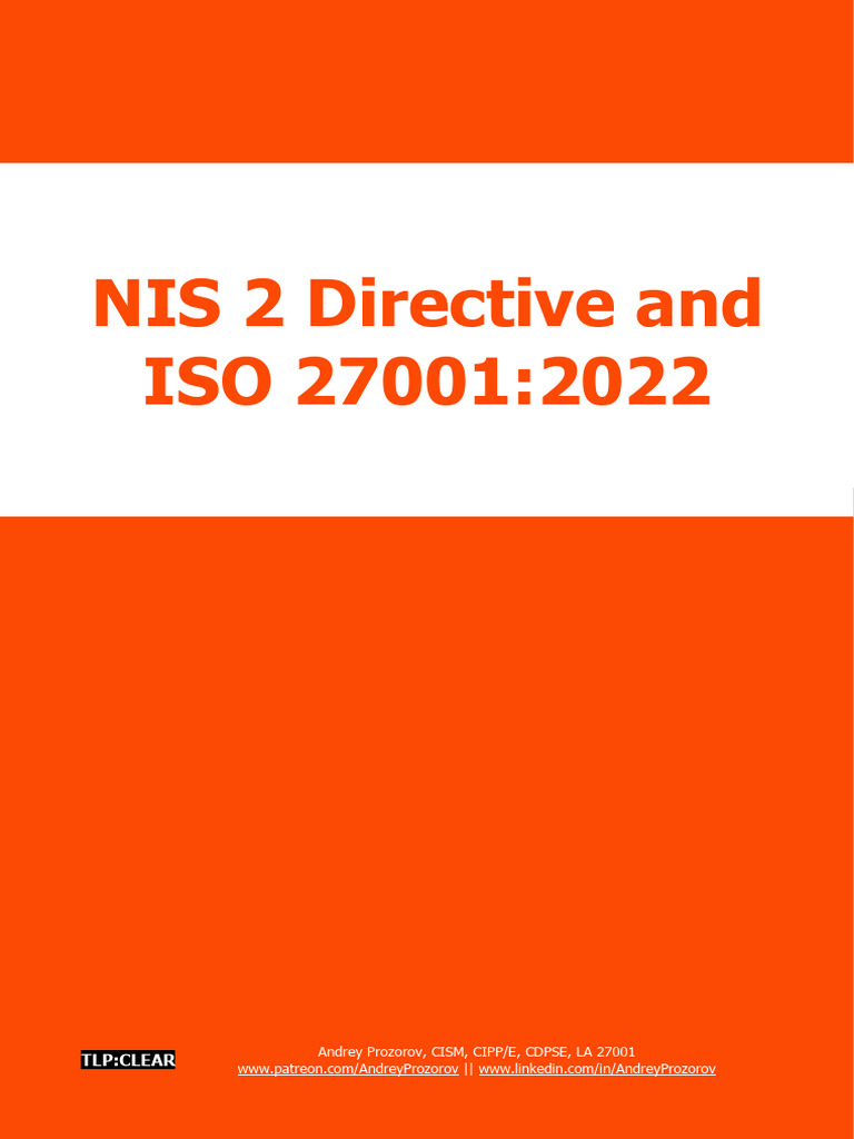 NIS 2 Directive and ISO 27001 - 2022, v.2.0 | PDF | Information Security | Computer Security