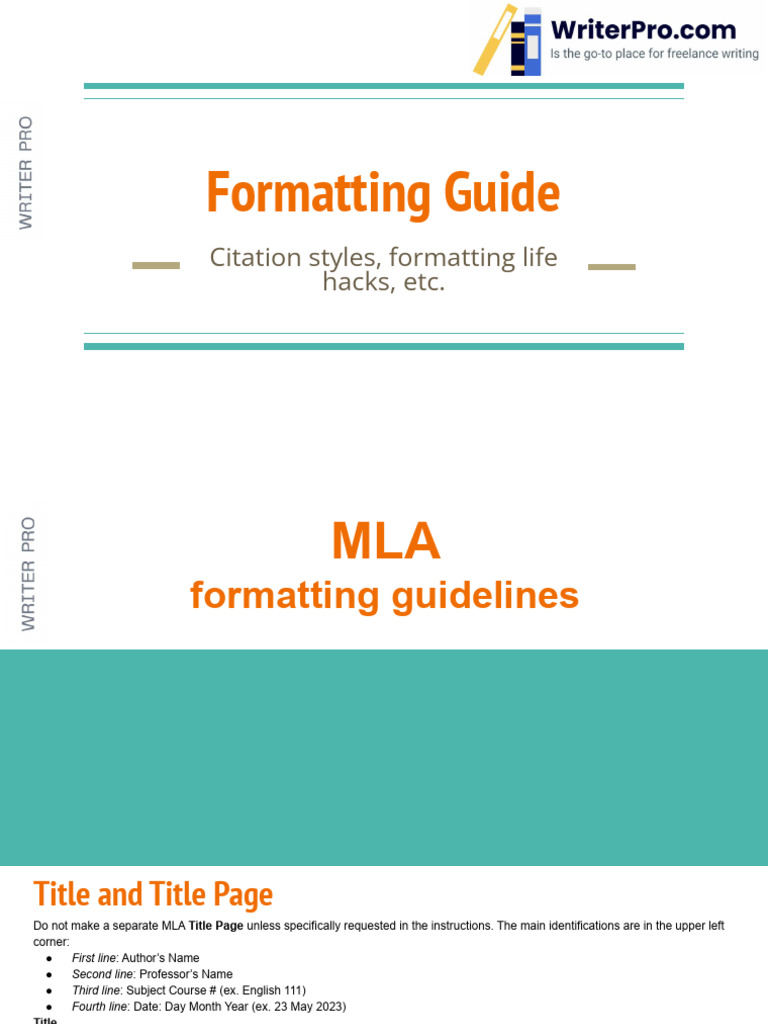 Formatting Guide | PDF | Citation | Note (Typography)
