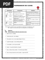 Exercices sur l'Expression de Cause | PDF