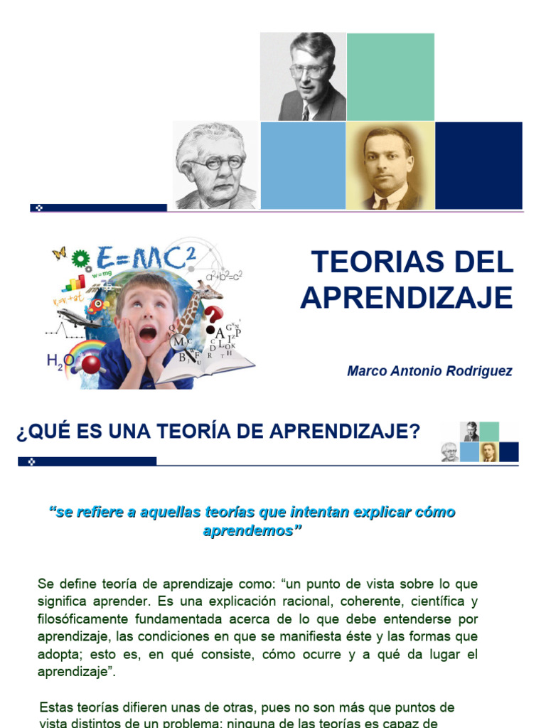 Teorias Del Aprendizaje | Descargar gratis PDF | Aprendizaje | Pensamiento