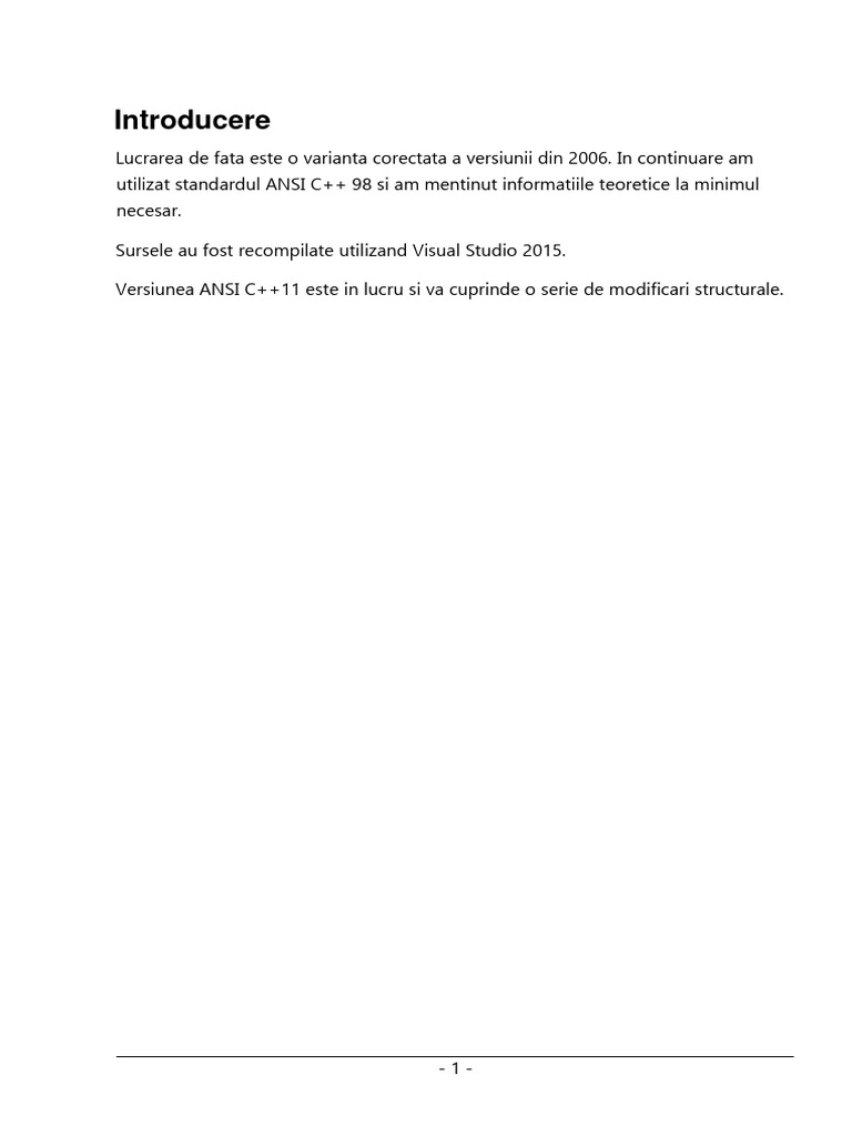 INTRODUCERE IN ANSI C++ - v07 | PDF
