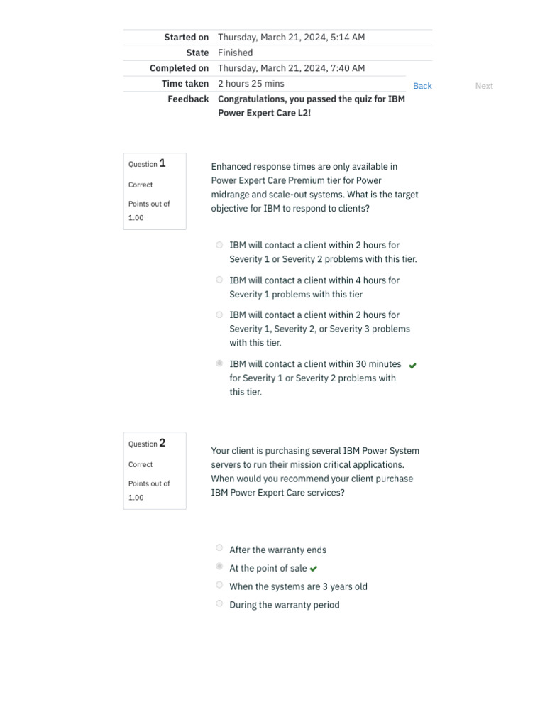 IBM Power Expert Care Quiz Results | PDF | Computer Data Storage ...