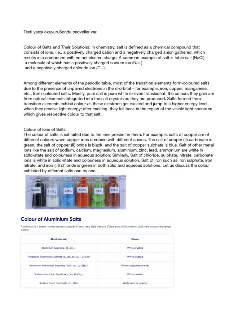 Rengler | PDF | Salt (Chemistry) | Ion