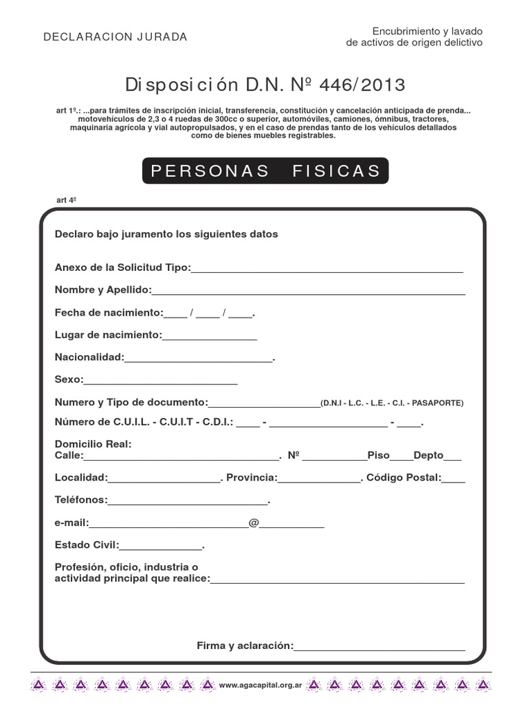 DDJJ Persona Fisica | PDF | Ministerio (Departamento de Gobierno ...