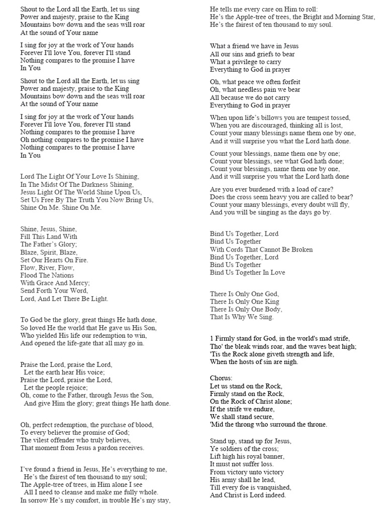 Prayer Songs | PDF | Jesus | Glory (Religion)