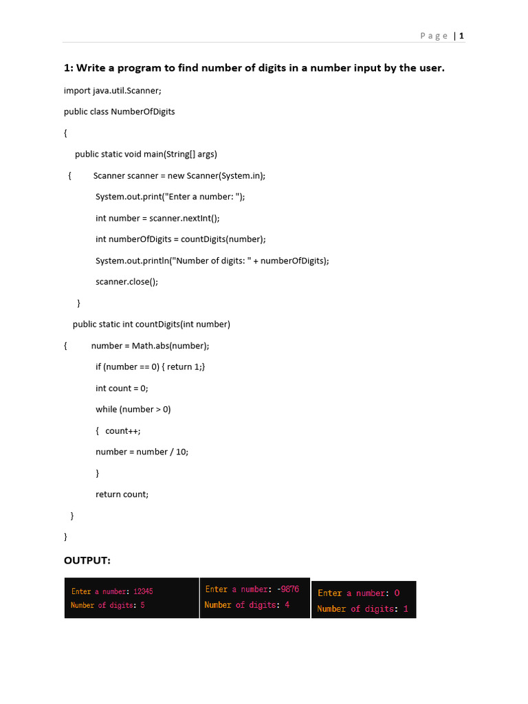 Java Practical File ss1 | PDF | Computer Programming | Computing Java Practical File ss1 | PDF | Computer Programming | Computing
