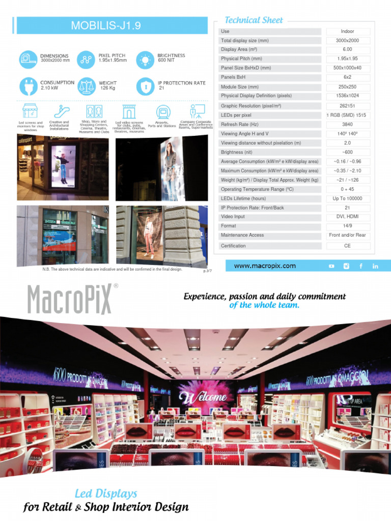 Macropix Vision LED Display Specs | PDF | Digital Technology ...