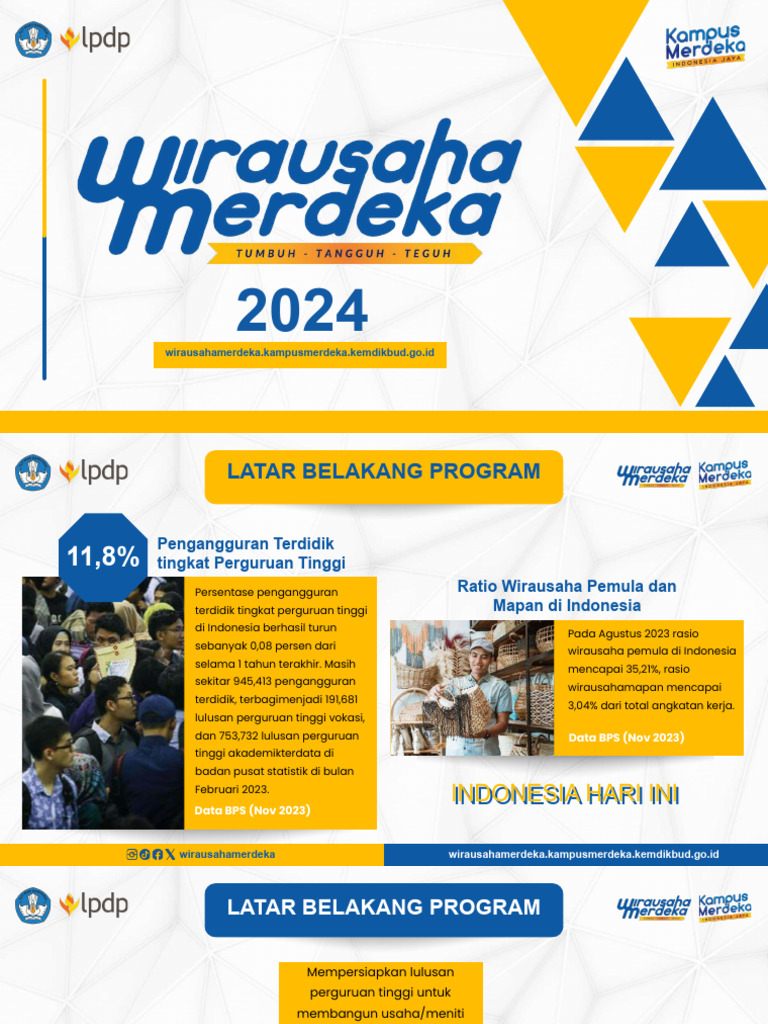 Program Wirausaha Merdeka 2024.Pptx Compressed | PDF