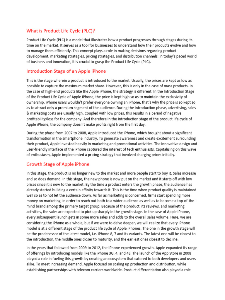Growth Stage of Apple Iphone | PDF | I Phone | Apple Inc.