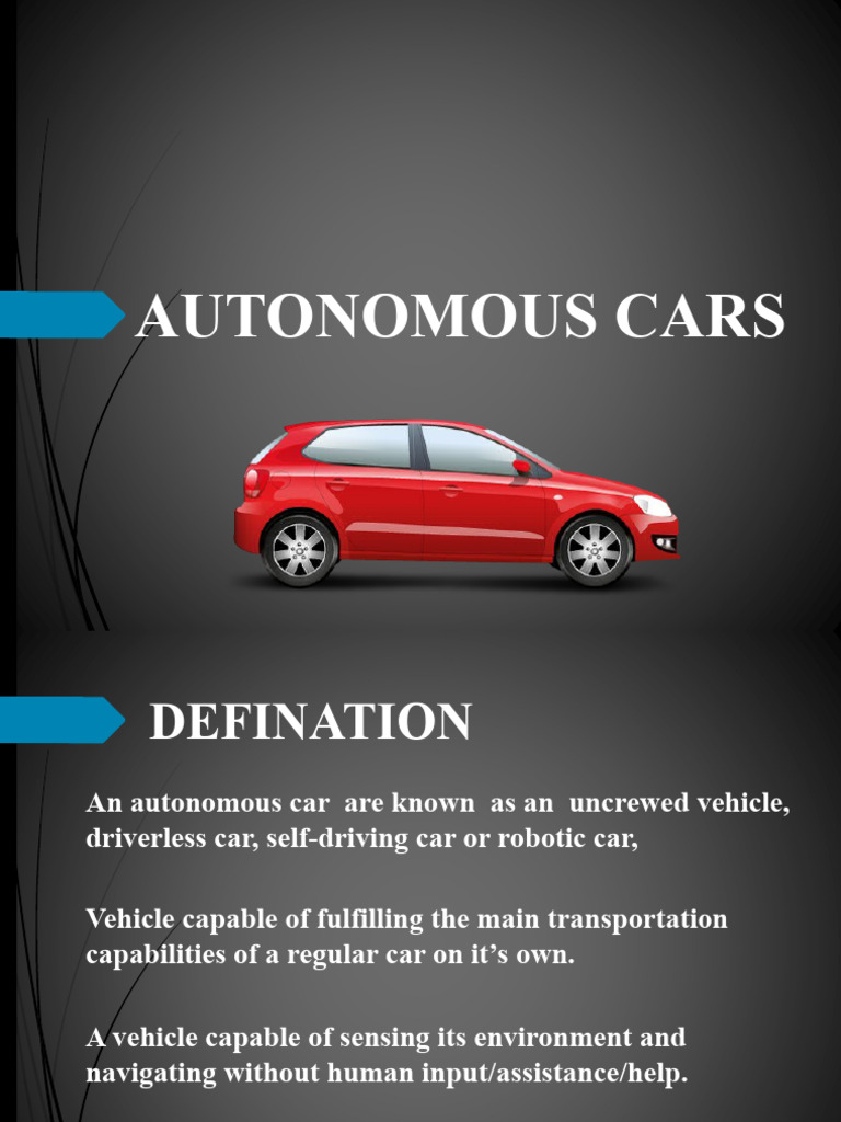 Autonomous Car Self Driving Cars Pdf Traffic Collision Traffic