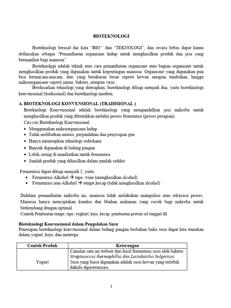 BIOTEKNOLOGI | PDF