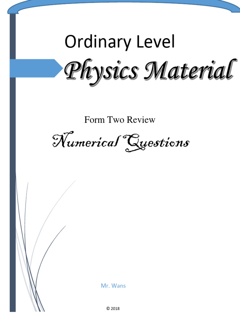 Form 2 Physics Review Qns | PDF | Series And Parallel Circuits | Density