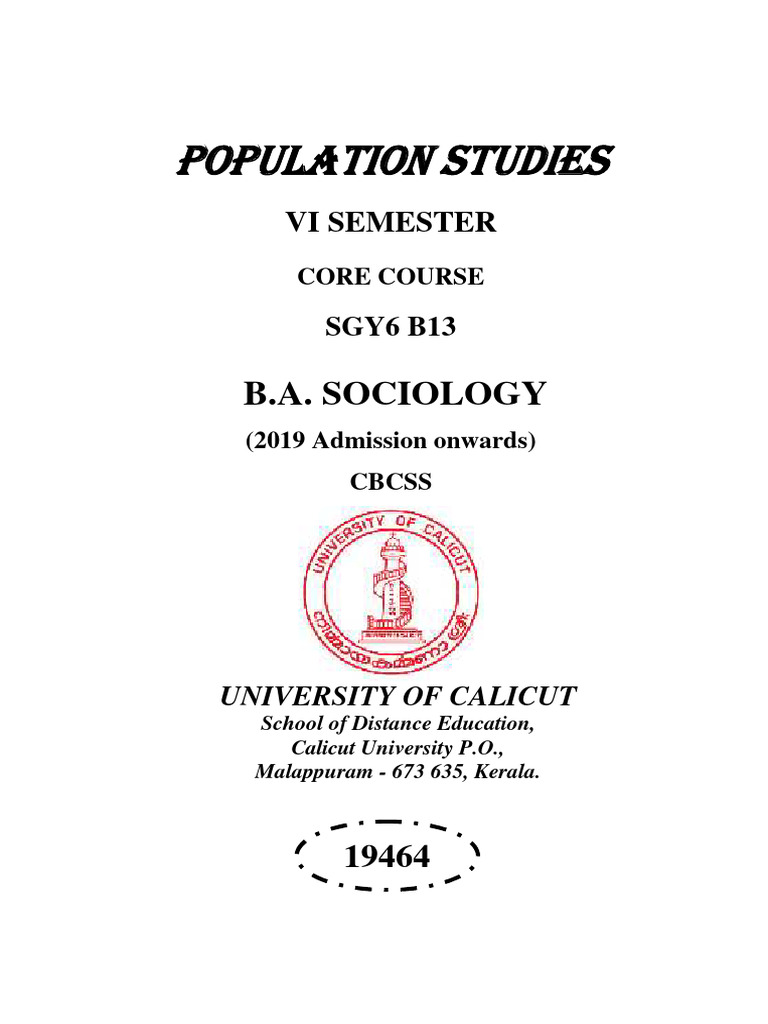 SLM-Socio-Population Studies | PDF
