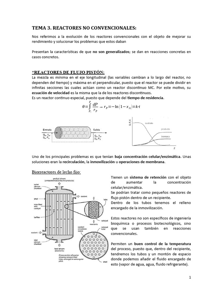 Tema 3. Reactores No Convencionales | PDF