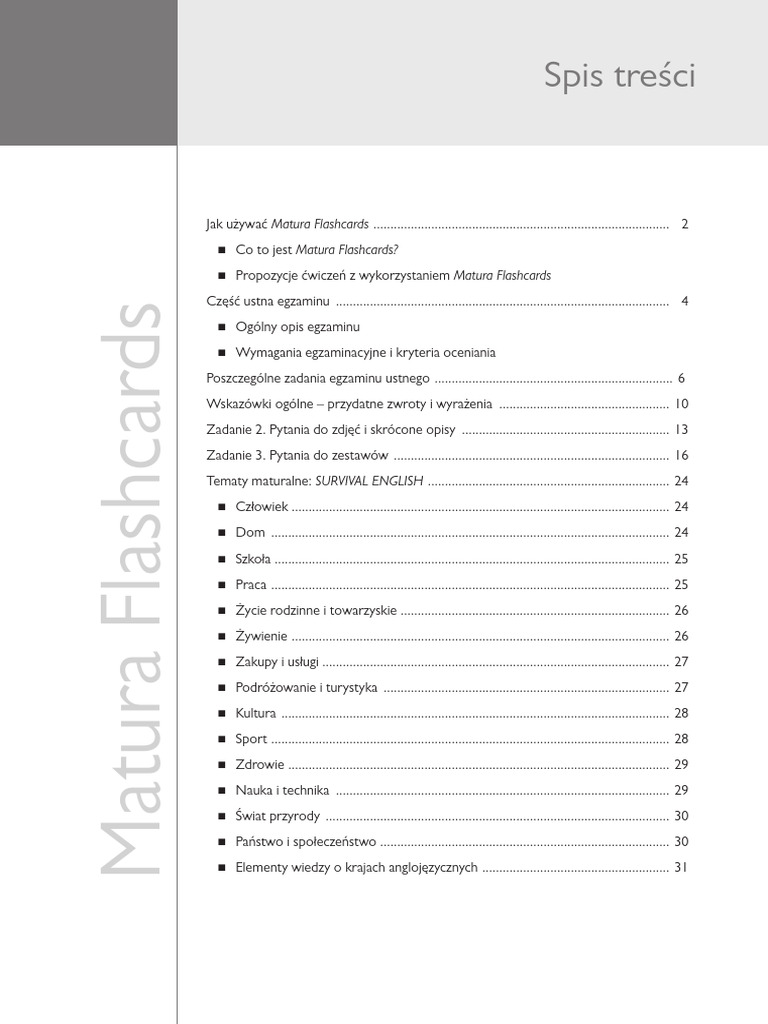 Matura Ustna Broszura | PDF