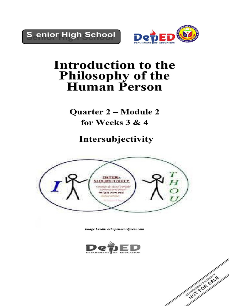 Philosophy-Q2Second-Quarter W2 Intersubjectivity | PDF | Psychology