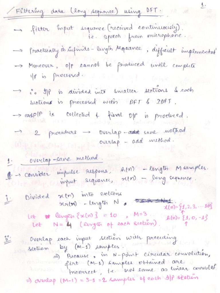 UNIT1C_DFT Filtering Overlap Methods | PDF