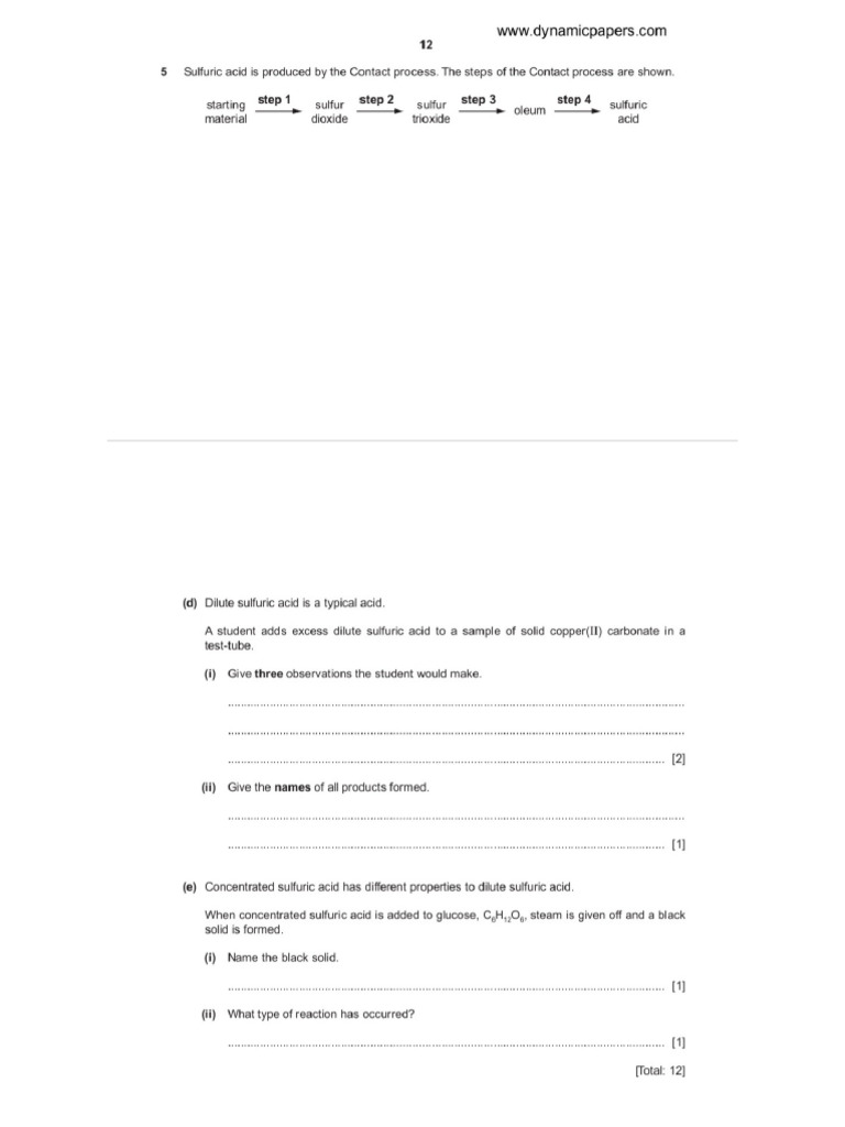Chemistry p4 Question | PDF