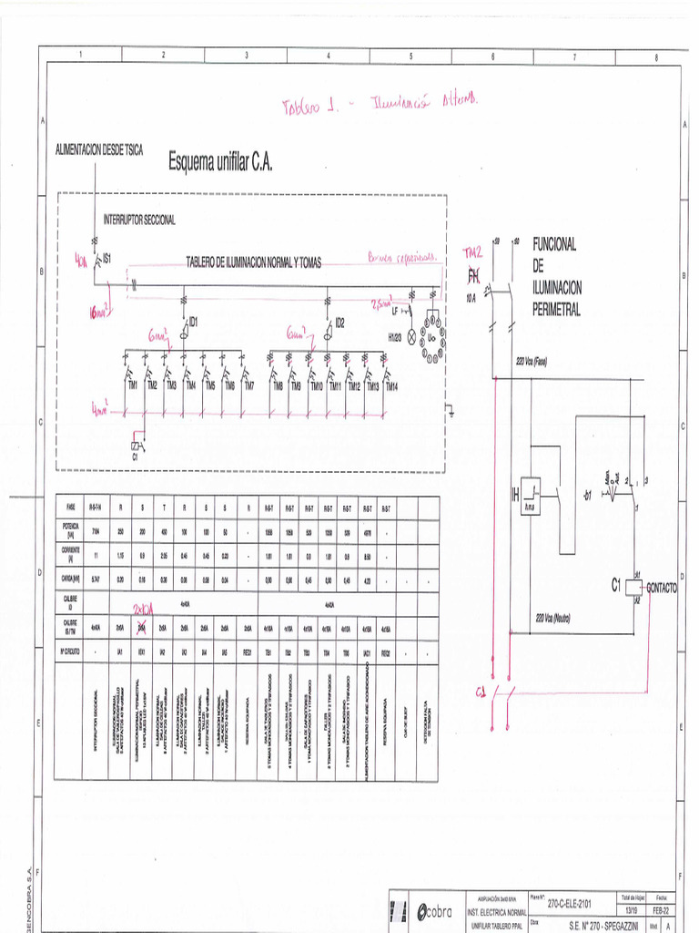 Tablero Iluminacion Normal y Tomas-2 | PDF