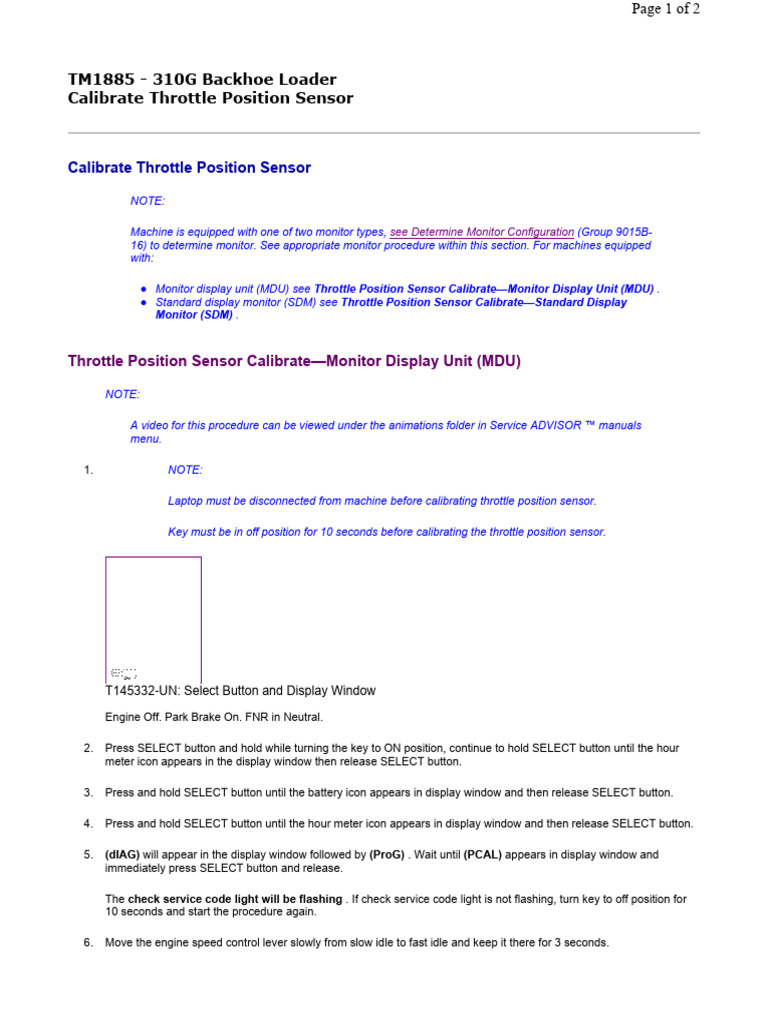 310G Trotle Sensor Calibrar | PDF | Throttle | Computer Monitor
